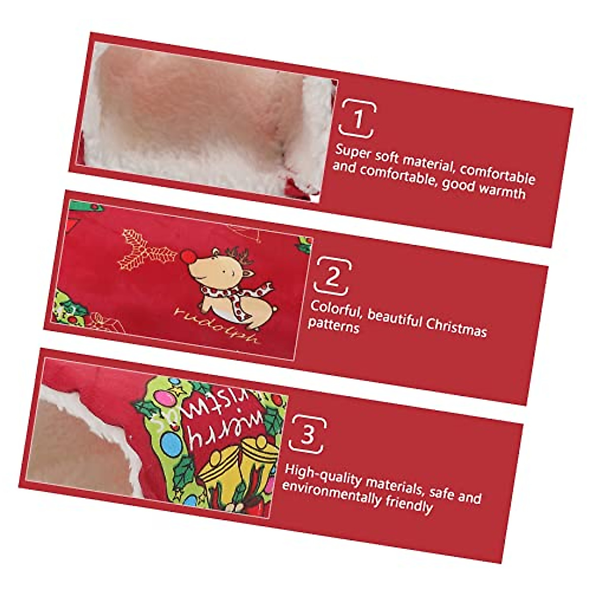 BCOATH 1pc Christmas Living Squirrel Animal Rabbit Nest Cage Tunnels Chinchillas Mice Habitats Plush Comfortable for Parrots Hut Pet Dwarf Exploration Hedgehogs Interesting Tunnel