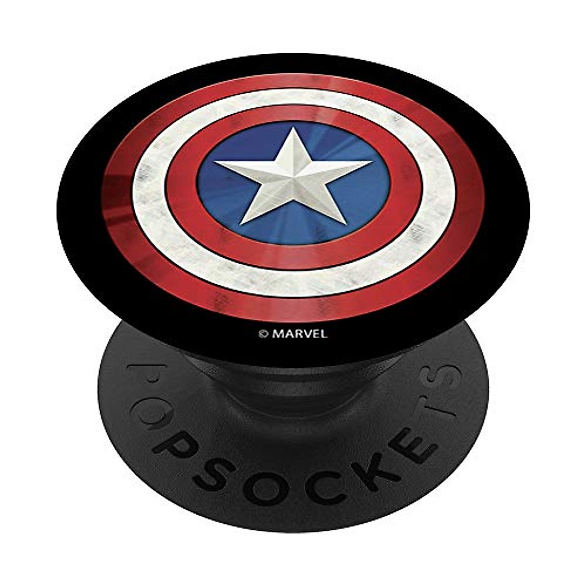 Marvel Captain America Shiny Shield Icon PopSockets PopGrip: Swappable Grip for Phones & Tablets