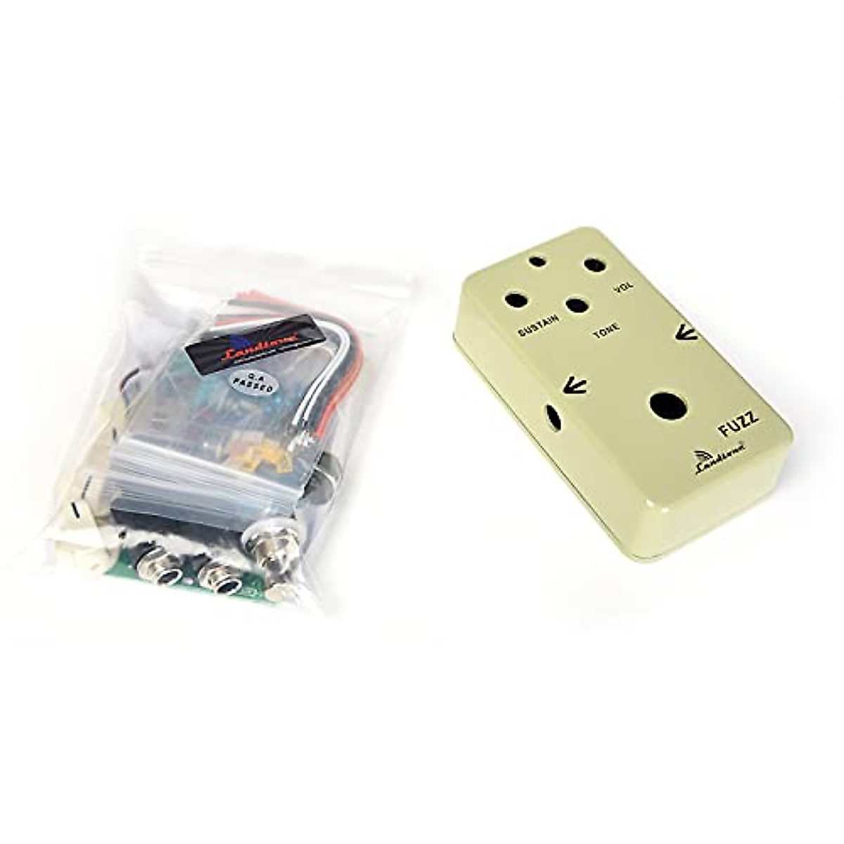 LANDTONE DIY Fuzz Guitar Pedal Kits With 1590B Style Aluminum Box and 3PDT Foot Switch True Bypass (LT-FZ-S01)