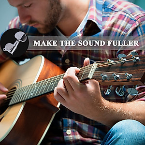 6 Pieces Guitar String Tuning Pegs, Guitar Machine Heads Knobs for Electric or Acoustic Guitar with Tools (3 Left + 3 Right) (Silver)