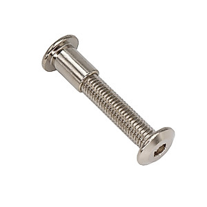 binifiMux 10-Set M8x 16mm 20mm 25mm 30mm 35mm 40mm 45mm 50mm Rivet Countersunk Hex Socket Cap Connecting Bolts Barrel Cap Nuts for Furniture Cribs Chairs, Nickel Plated (10-Pack M8 x 50mm)
