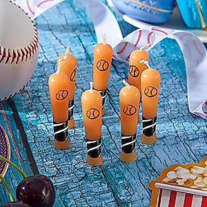 18 Pieces Baseball Bat Candle Baseball Sports Birthday Candle Baseball Cake Cupcake Candle for Birthday Baby Shower Wedding Party Supply