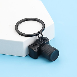 FUSTMW Photographer Gift Camera Keychain Photography Gift Black Camera Charm Jewelry Gifts For Photographer Lovers (camera message crad)
