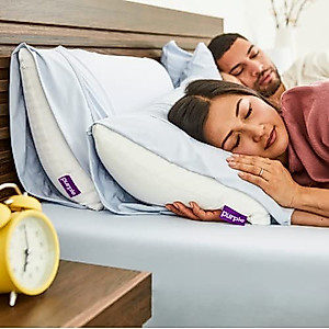 Purple SoftStretch Pillowcase Set, Standard Size, Bamboo Blend, Moisture-Wicking, Silky Smooth, Stormy Grey, Dark Grey, Fits Purple Pillows & More