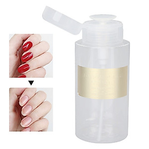 Sonew 300ml Pump Dispenser, Multifunctional Empty Press Bottle Push Down Pump Dispenser for Nail Remover Lotion Make up Water Nail Polish Makeup Remover Liquid