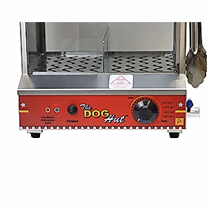 Paragon Dog Hut Hot Dog Steamer, Red, (8020)