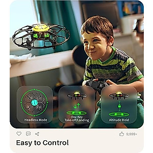 SYMA Drone for Kids with LED, X660 Mini Quadcopter with 3D Flip, Rotary Ascent, Headless Mode, Speed Switch and Full Protection RC Helicopters UFO Toys Gifts for Beginners Adults