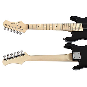 YMC 30" Kids Electric Guitar Pack With 5-Watt Amp, Gig Bag,Strap,Cable,Strings,Picks,and Wrench,Guitar Combo Accessory Kit-Black