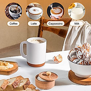 ALELION 20 oz Large Coffee Mug, Ceramic Coffee Mug with Big Handle for Latte Tea Hot Chocolate, Thank You Gifts for Dad Women Men Mom Teacher, Microwavable and Dishwasher Safe, White