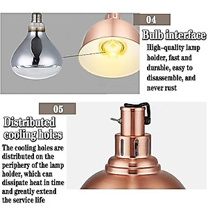 Food Heat Lamp,New Commercial Food Heat Lamp Warmer for Hotel Buffet Restaurant,Food Heating Lamp for Home Kitchen,Height Adjustable,