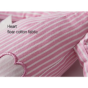 Manon des Pres Plush Baby Bunny Rabbit Stuffed Animal Toys. 100% Cotton Fabric Doll for Newborn Kids. Sleeping Gifts for Boys and Girls. Soft, Cute Blue and Pink Easter Bunny (Pink)