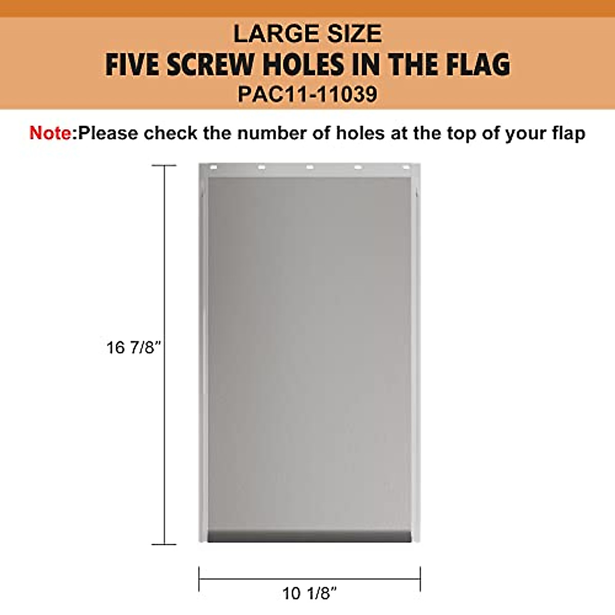 Large Dog Door Replacement Flaps with Screws, Compatible with PetSafe Freedom Doggie Doors PAC11-11039, 10 1/8" X 16 7/8", Flexible, Durable, BPA-Free, Weather Resistant Materials Cat Pet Door