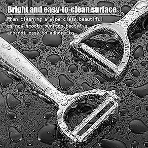 Vegetable Peeler Potato Peelers for Kitchen Y-Shaped Stainless Steel Peeler with Ergonomic Non-Slip Handle & Sharp Blade - Straight blade