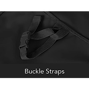 Covermates Round Firepit Cover – Water-Resistant Polyester, Mesh Ventilation, Fire Pit Covers-Black