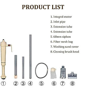 Aquarium Gravel Cleaner, Battery Powered Fish Tank Washer Siphon Water Change Cleaning Tool for Aquarium Fish Tank