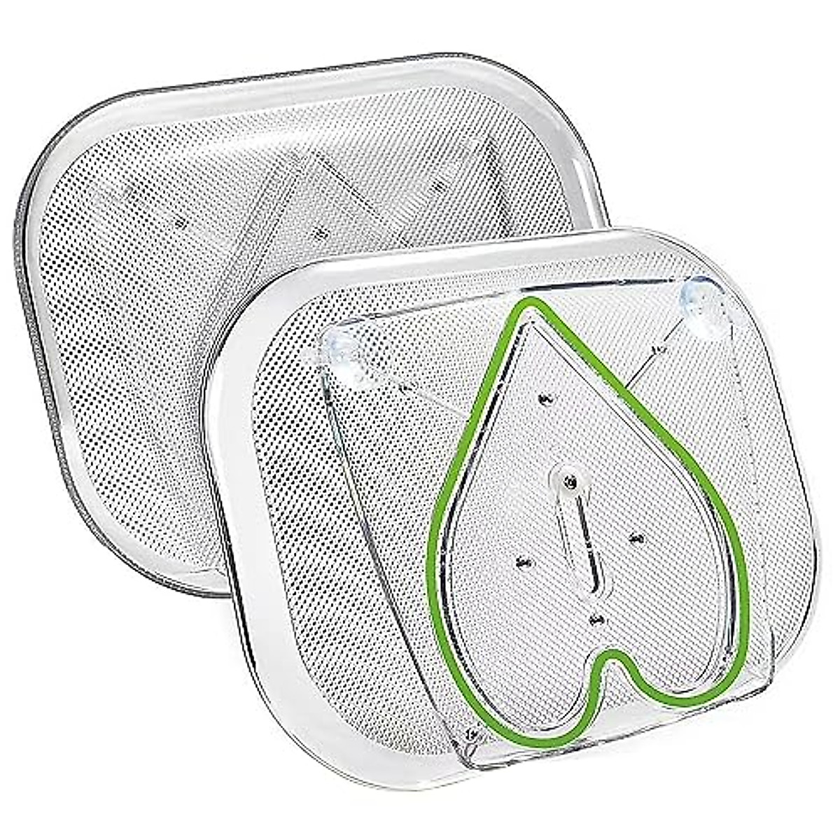 JforSJizT 2pcs Square Lazy Susan for Turntable Organizer for Refrigerator,Pantry Organizer,Kitchen Organizer,Fridge Organizer,Bathroom Tray,Makeup Vanity Countertop,Spice Rack(15.67 x11.73 x1.26)