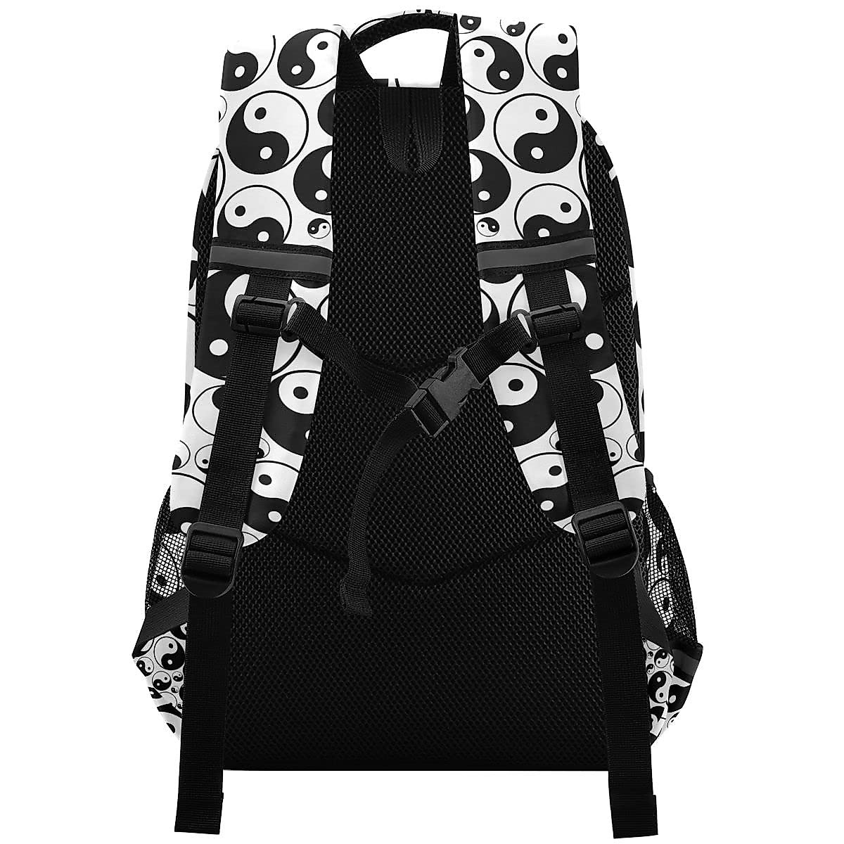 Glaphy Yin and Yang Symbols Backpack for Boys Girls Kids, Laptop Bookbag Lightweight Travel Daypack School Backpacks