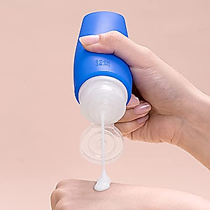 Valourgo 10 Pack Travel Bottles Set for Toiletries, 3 Ounce Portable Travel Size Containers Leak Proof Spray Bottles Tubes Shampoo Conditioner Accessories with Label