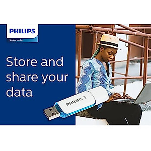 PHILIPS 16GB Flash Drive, Snow Edition USB 2.0 - White/Blue - 3-Pack