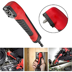 Right Angle Attachment Electric Screwdriver Repair 90 Degree Corner Device Screwdriver Socket Adapter Drill Bit Corner Adapter, ABS Handle