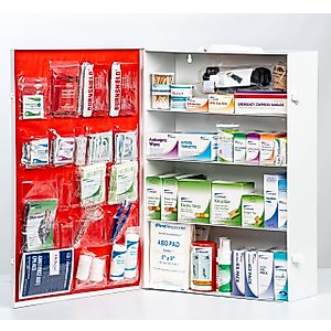 UniShield 4-Shelf Metal 1st Aid Cabinet Class B, Large Capacity First Aid Wall Mount Medicine Cabinet, Secure Metal Med Box with Easy Access, Exceeds OSHA/ANSI Z308.1 2015, Over 775-Pieces