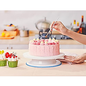 Kootek 71PCs Cake Decorating Supplies Kit, Cake Decorating Set with Cake Turntable, 12 Numbered Icing Piping Tips, 2 Spatulas, 3 Icing Comb Scraper, 50+2 Piping Bags, and 1 Coupler for Baking