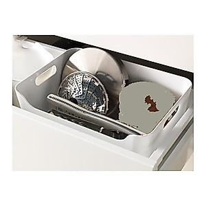 Ikea Variera Convenient Kitchen Open Storage Box, High Gloss White (1, 13 1/4 x 9 1/2 x 5 3/4 Inches)