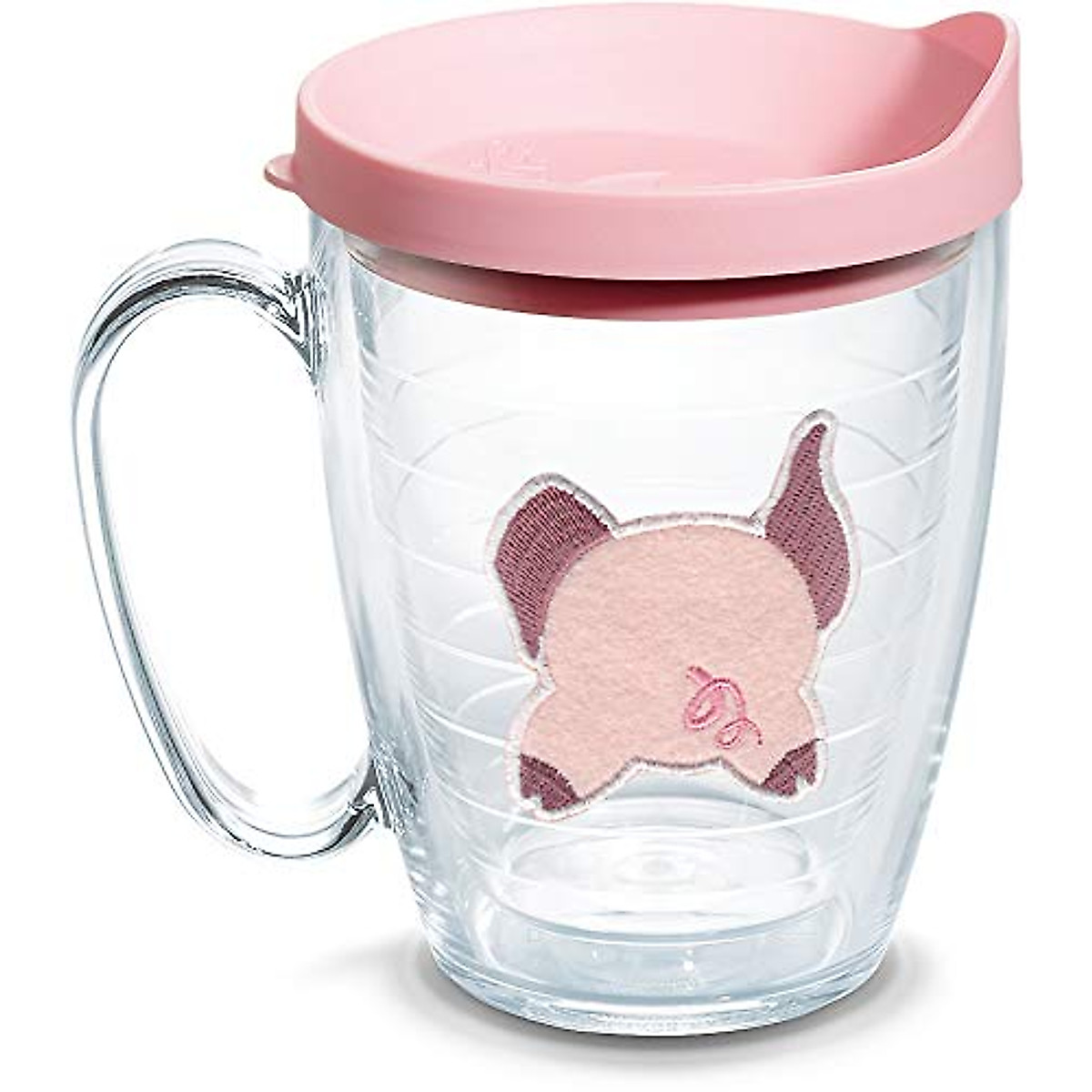 Tervis Front & Back Pig Made in USA Double Walled Insulated Tumbler Travel Cup Keeps Drinks Cold & Hot, 16oz Mug, Clear