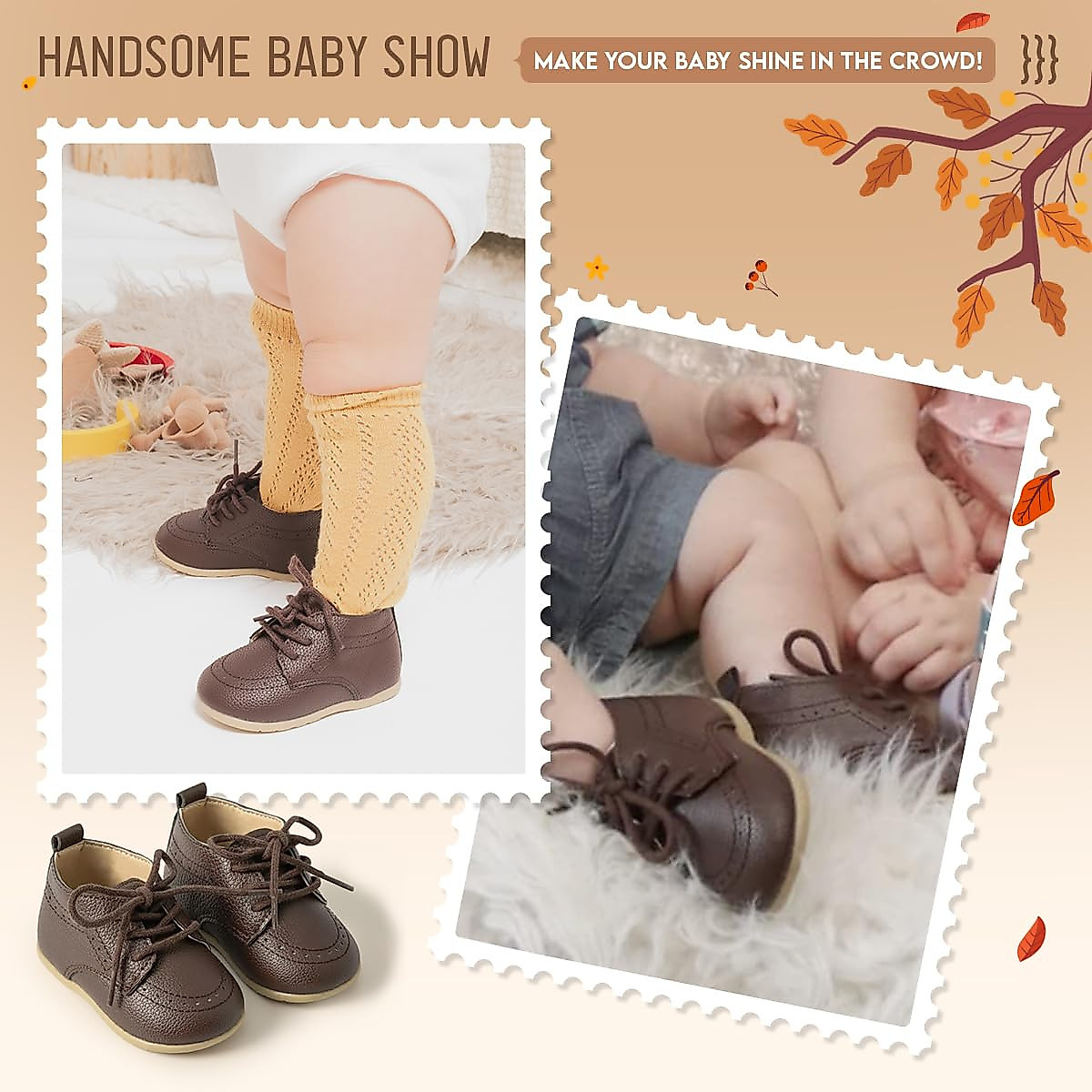 Miamooi Infant Baby Boys Girls Loafers Classic PU Leather Wedding Dress Shoes Toddler Brogue Formal Flat Lazy Crib Oxford First Walking Christening Shoe