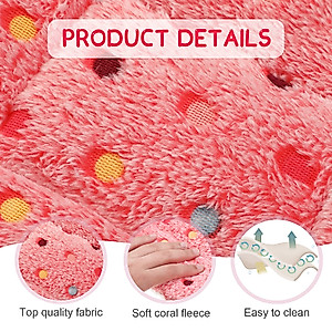 Jetec 3 Pcs Bunny Beds Guinea Pig Beds Soft Bunny Mats Warm Guinea Pig Mat Small Animal Winter Bed Pads Fleece Sleeping Pads for Indoor Rabbit Hamster Squirrel Hedgehog Chinchilla Ferret(Dots)