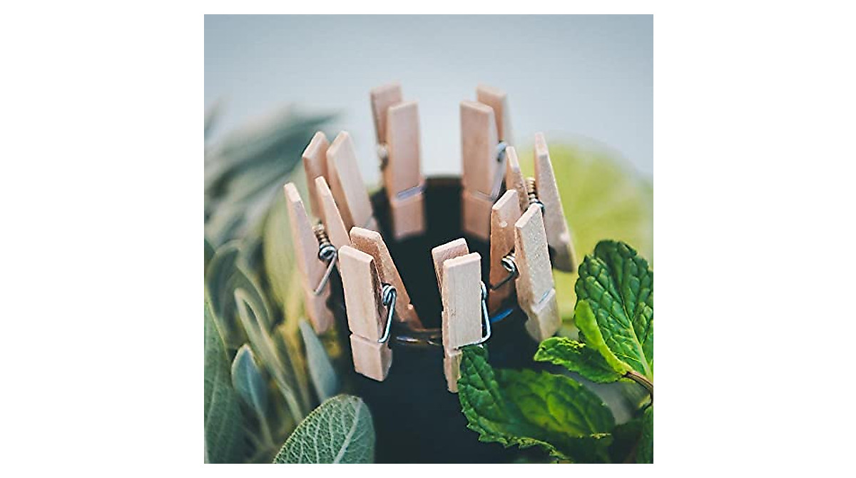 All-Natural Wooden Cocktail Garnish Clips - 100 Pack