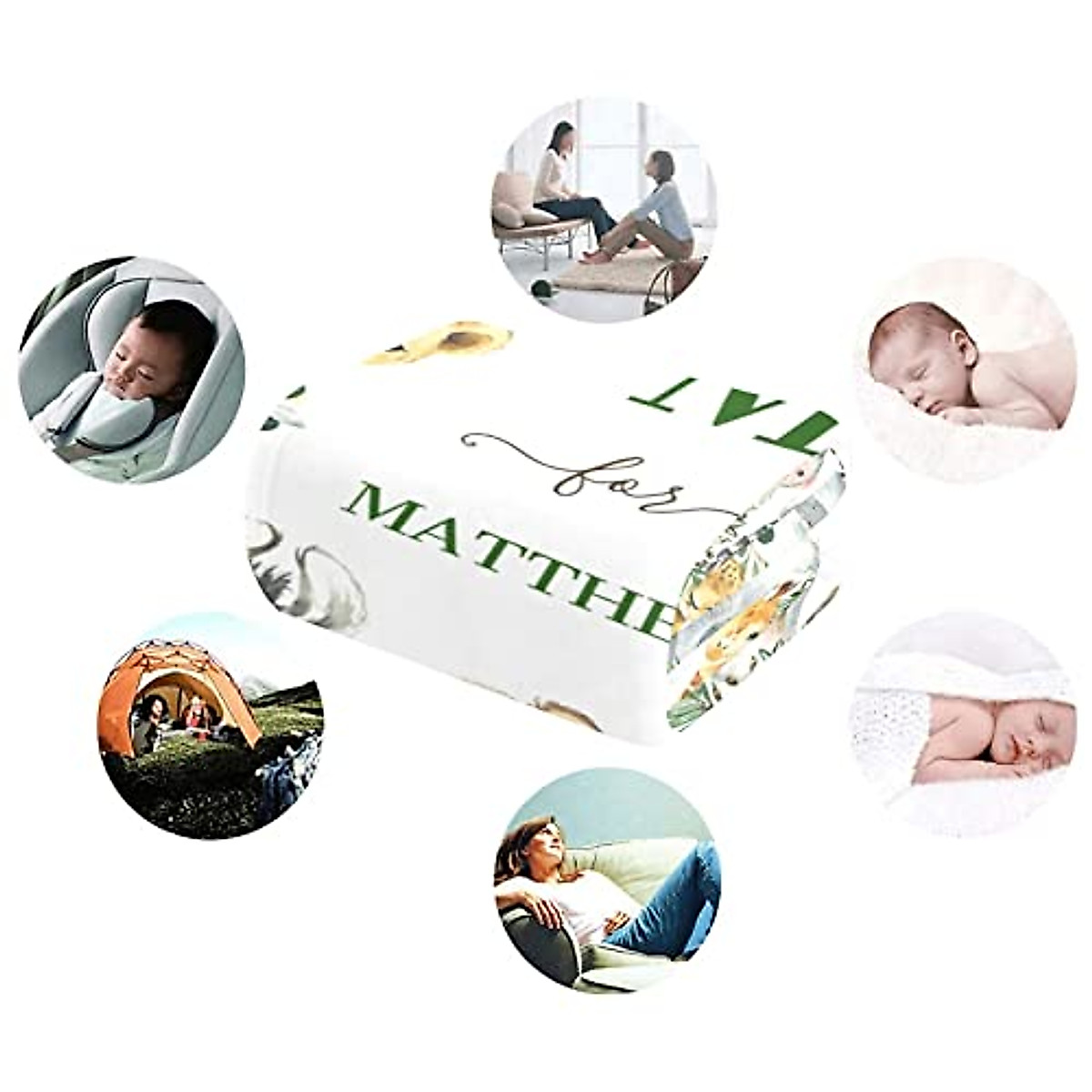 Personalized Baby Blanket for Boy Girls Custom Girl Blankets with Name Customized Nursery Blanket with Name Personalized Elephant Unisex Baby Blankets Custom Receiving Blanket for Boy 30x40 Inch