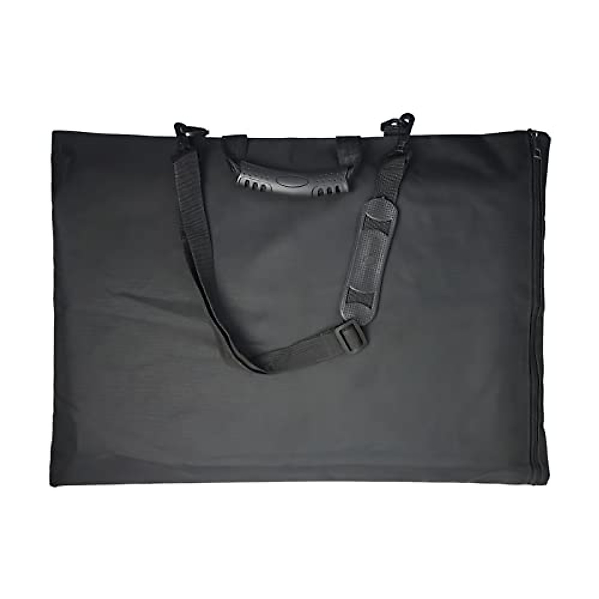 A3 Size Black Canvas Art Supplies Portfolio Carry Backpack Bag with Adjustable Shoulder Strap, 20.9”x15.7” Light Weight Waterproof Artwork Poster Board Storage Bag Folder Tote