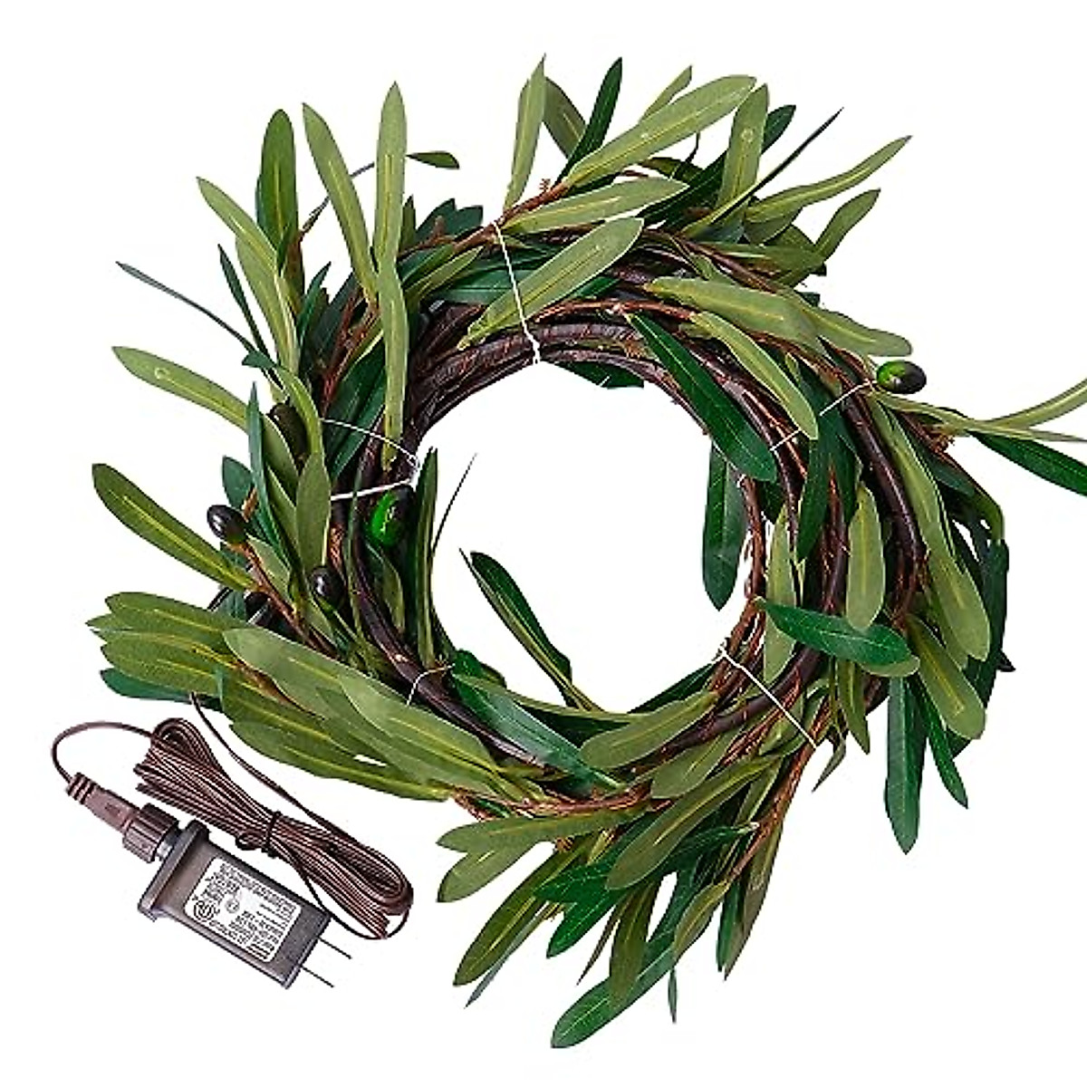 Yepdin Artificial Vine for Indoor Decoration, Home Office Living Room Fake Plants Oliver Tree Lights, 120 LED Lights for Wall or Desktop Decoration,Z280