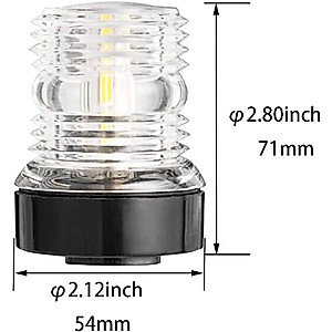 LYCAEA 3 Nautical Mile Boat All Around LED Anchor 360 Degree Navigation Light, 10-24 VDC