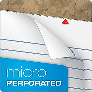 TOPS 74830 Second Nature Recycled Pads, Lgl/Margin Rule, 5 x 8, White, 50 Sheets (Pack of 12)