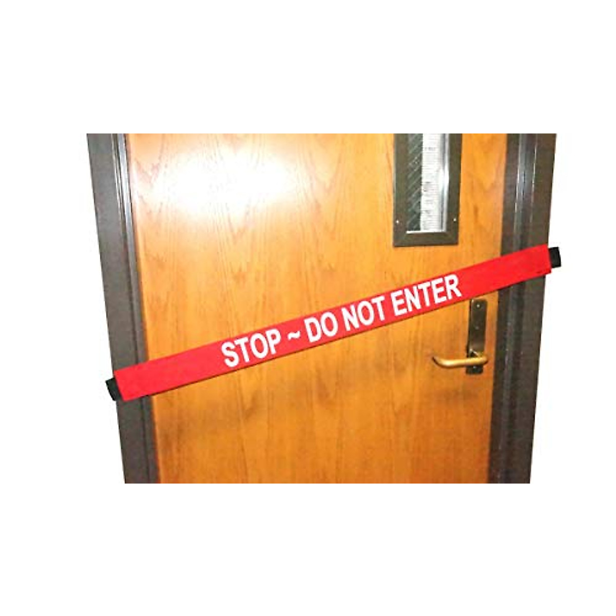 Stop - DO NOT Enter - Magnetic Door Barrier - Fits up to a 51" Wide Door