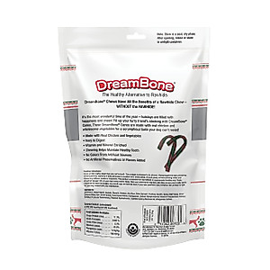 DreamBone Holiday Canes, 3 Count, Made with Real Chicken, Rawhide-Free Chews for Dogs
