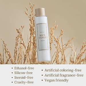 [I'm From] Rice Toner, 5.07 fl oz | 77.78% Rice Extract from Korea, Glow Essence with Niacinamide, Hydrating for Dry Skin, Vegan, Alcohol Free, Fragrance Free, Peta Approved, k Beauty Toner