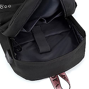 Anzeho Kpop Backpack Lisa Rose JISOO Jennie Backpack Laptop Backpack with USB Charging Port Travel Outdoor Daypack for Girls