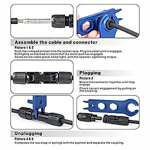 iCrimp Solar PV Panel Crimping Tool Kit, c/w Solar Connector Crimper works for AWG14-10,2.5/4/6mm², Solar Connectors, Wire Cable Cutter, Solar Spanner Wrench, All in One Oxford Bag
