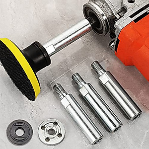 Grinder Extension Shaft, 3pcs Angle Grinder Extension Connecting Rod, Thread Rotary Extension Shaft Set, Angle Grinder Extender Lengthen Rod for 3/8" (Metric M10) Thread Arbor