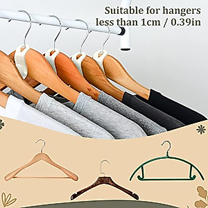 LAHONI 40 Pieces Clothes Hanger Connector Hooks, Plastic Hanger Cascading Connection Hook Mini Hangers Extender Clips for Closet Organizer, Space Saving, White