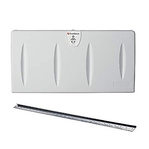 Foundations 100-EH-BP Classic Horizontal Baby Changing Station with Wall-Mounted Backer Plate, Surface-Mount, Safety Straps and Liner Dispenser, ADA and ANSI Compliant (Light Gray)