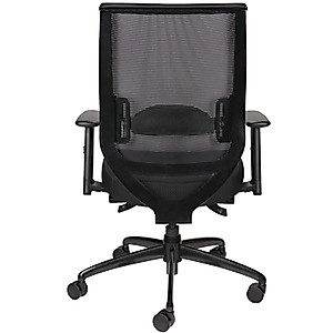 Oak Hollow Furniture Reina Series Office Chair Ergonomic Executive Computer Chair with Breathable Fabric Seat Cushion and Mesh Back, Adjustable and Comfortable, Lumbar Support, Swivel and Tilt