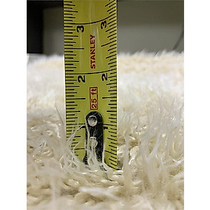 FabricEmpire 1.5'' Faux Fur Fabric Long Pile Curly Llama (Ivory) 2LB 2-Way Stretch / 60'' Wide/ by Continuous Yard