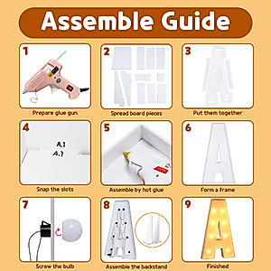 imprsv Marquee Light Up Letters, 3FT Marquee Letters Mosaic Light Up Letters for Birthday Baby Shower Party Decor, Large Marquee Letters for Party Decorations Letter A