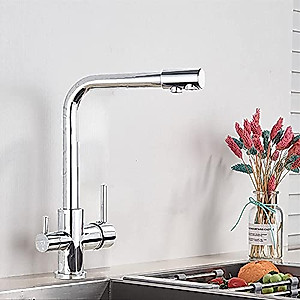 Purified Faucet Chrome Kitchen Faucets Dual Handle Kitchen Faucet Purification Water Drinking Water Tap Kitchen Mixer Tap