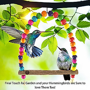 Sungrow Parakeet, Budgie & Hummingbird Swing Perch, Wooden Dowel Makes for Resting Spot, 1-Piece