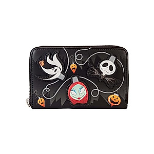 Loungefly Nightmare Before Christmas Tree String Lights Glow Zip Around Wallet